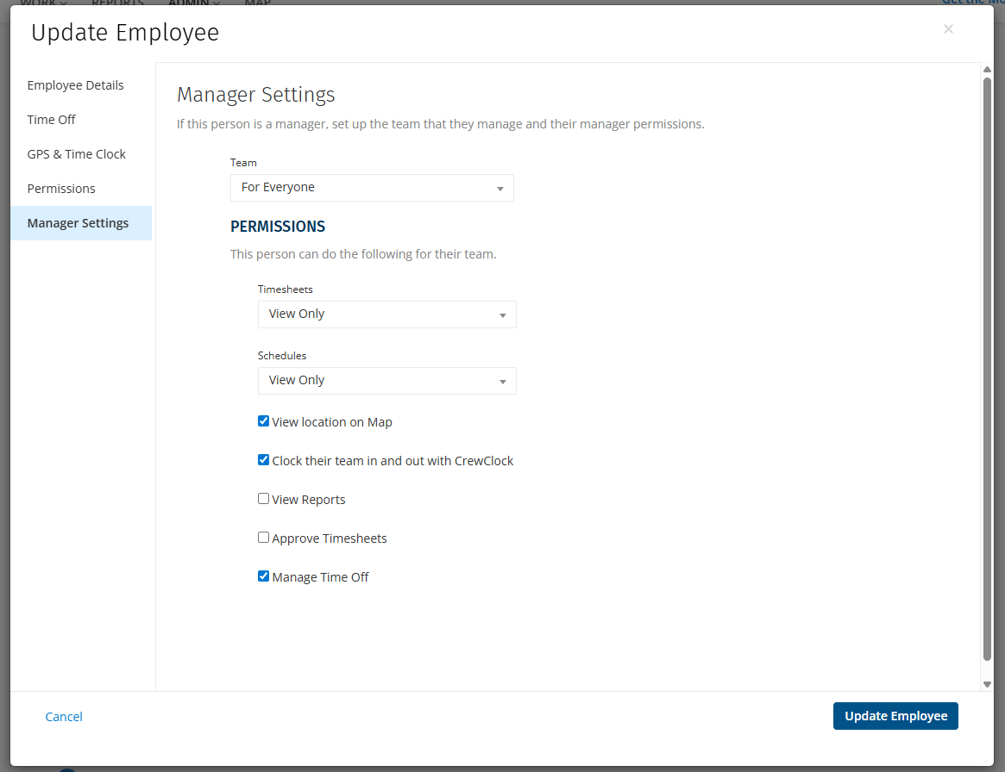 How to Use Roles and Manager Settings