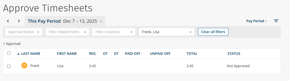 How to Use Timesheet Approvals