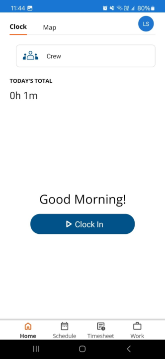 Record time in the ClockShark Mobile app
