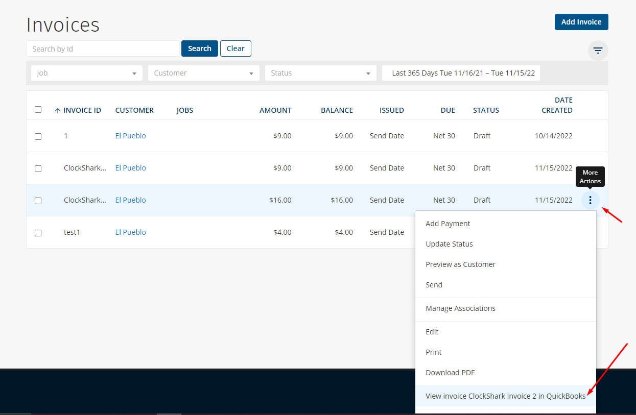 Export Invoices to QuickBooks Online