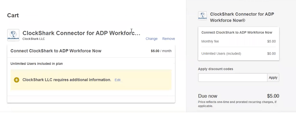 Using the ADP Workforce Now Integration